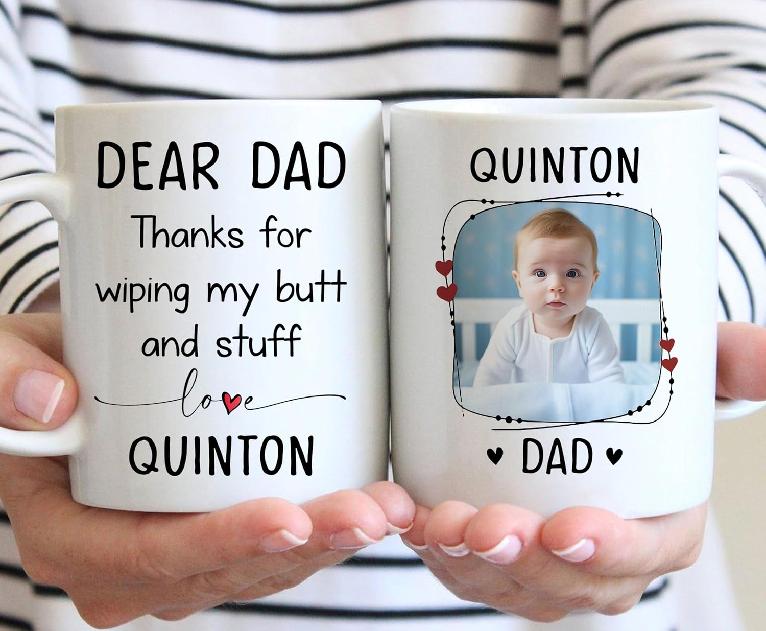 Generic Fathers Day Mug Gifts, Dear Dad Thanks For Wiping My Butt And ...