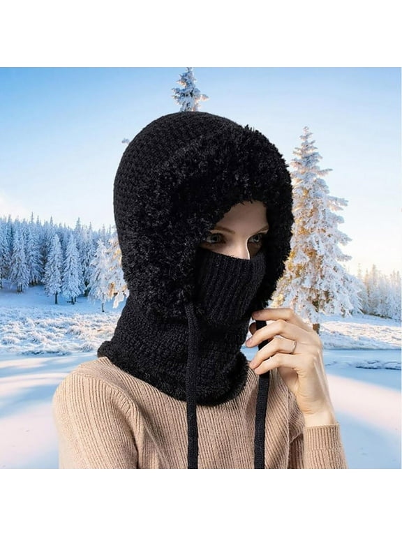 KBODIU Head Cover New Sweet Cool Wind Hat Hand-knitted Plush Hat Big ...