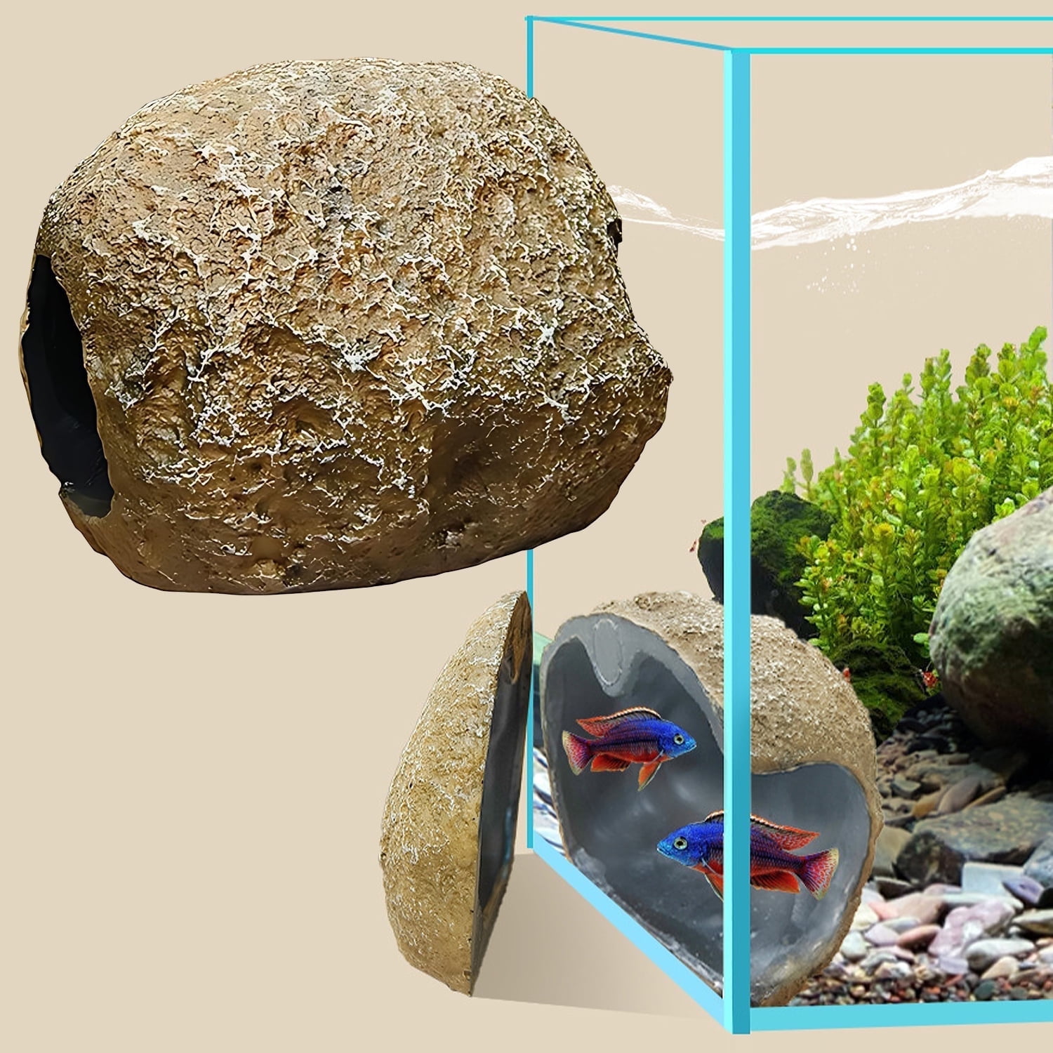 Generic Fish Tank Ornaments, Magnetic Attraction Shelter House, Fish ...