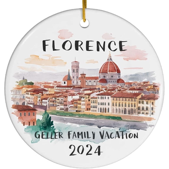 Generic Florence Vacation Ornament, Christmas Ornaments, Personalized ...