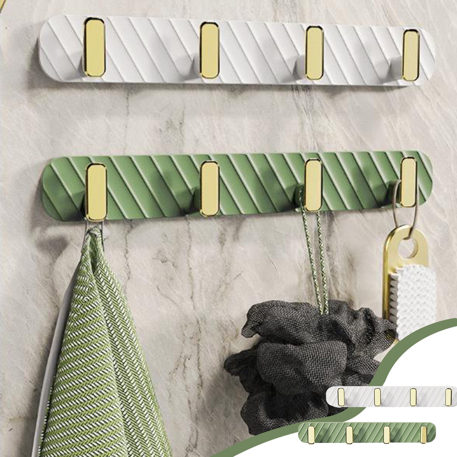 Generic Foldable Hook Rack with 4 Hooks, Coat Hooks Wall Mount, Metal ...