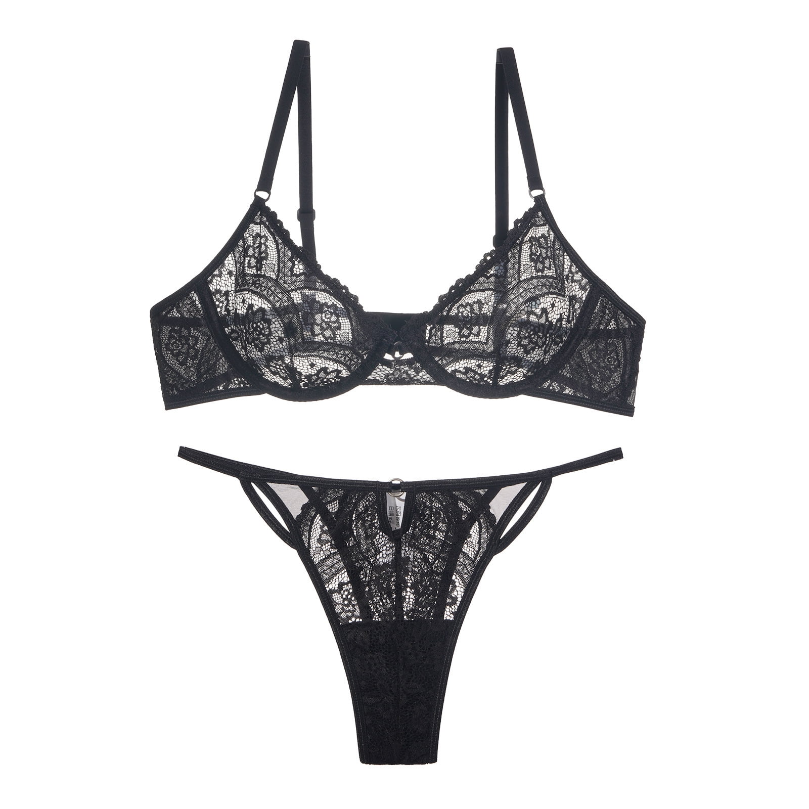 Generic French Lace Bra Suit New Women's Sexy Lingerie Set Suit 3/4 Cup ...
