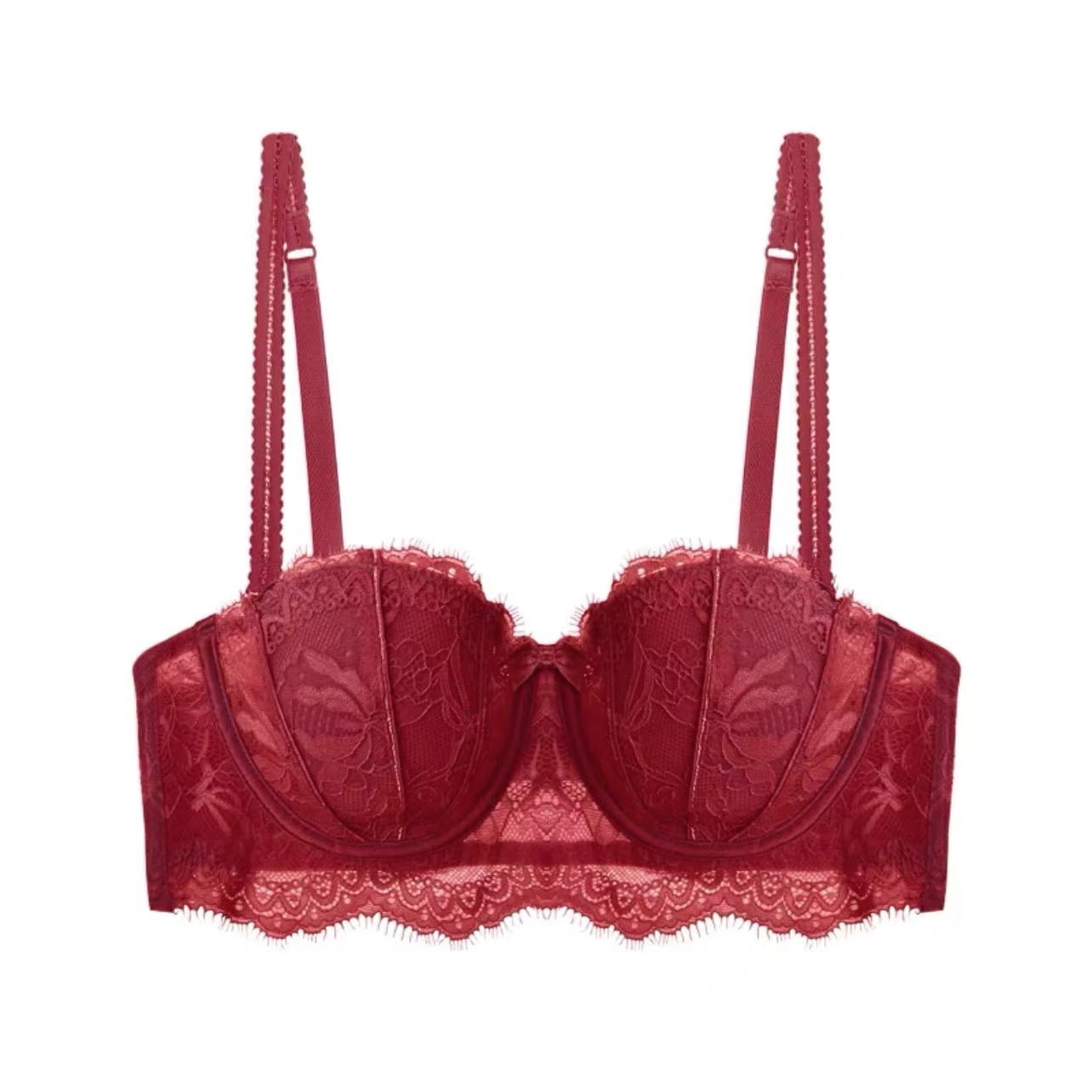 Generic French Underwear Sexy Half Cup Strapless Lace Bra Non-Slip ...