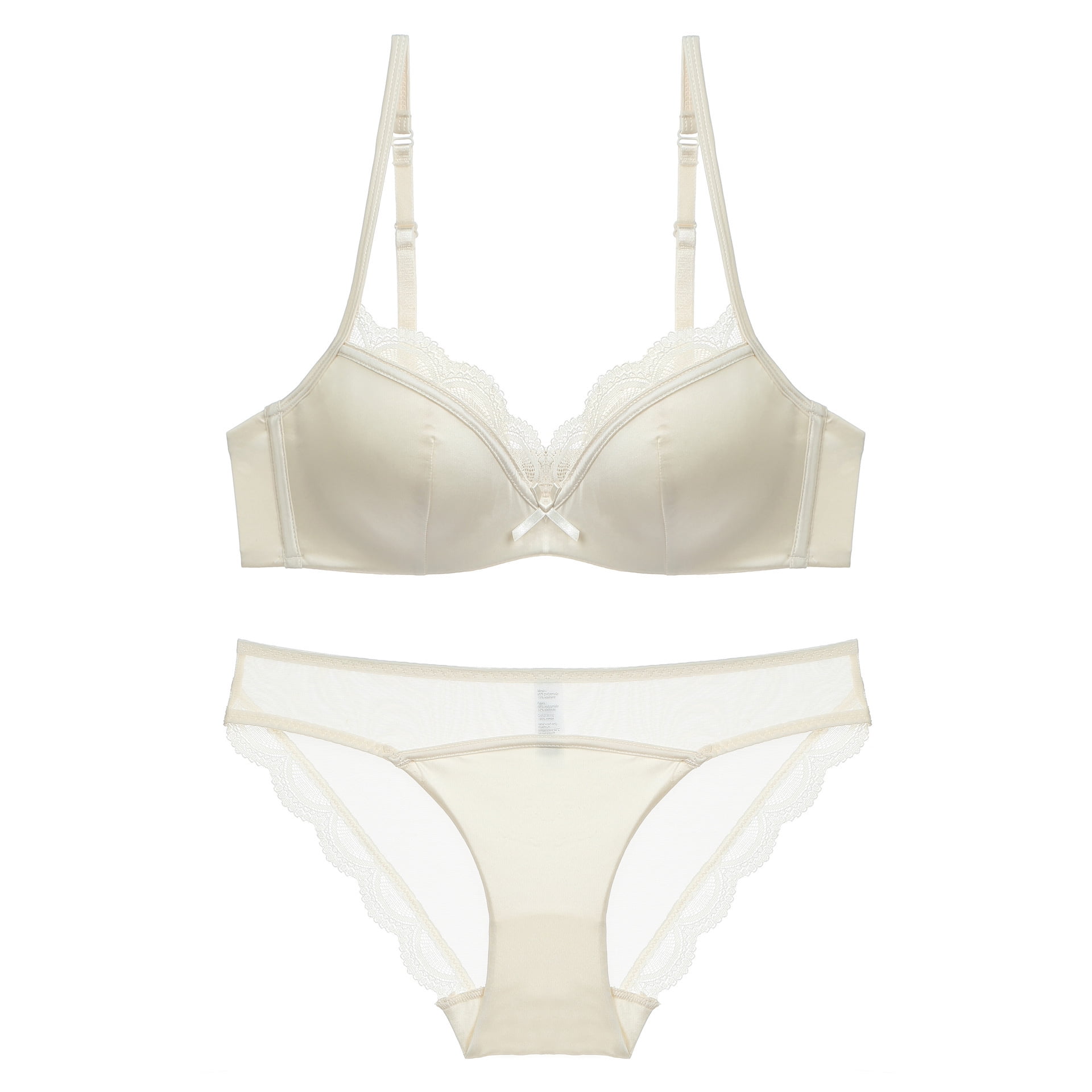Generic French Underwear Women's Sexy Thin Glossy Lace Bra Set Big ...