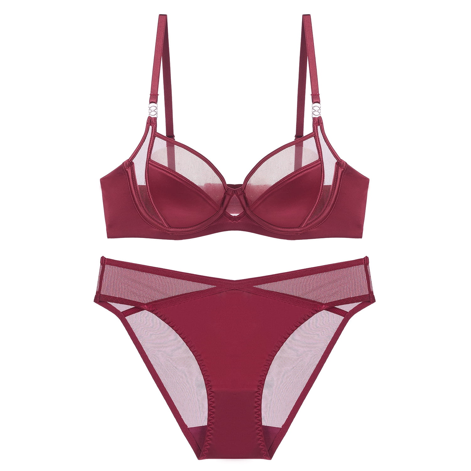 Generic French Underwear Women's Thin Soft Steel Ring Big Breast Size ...