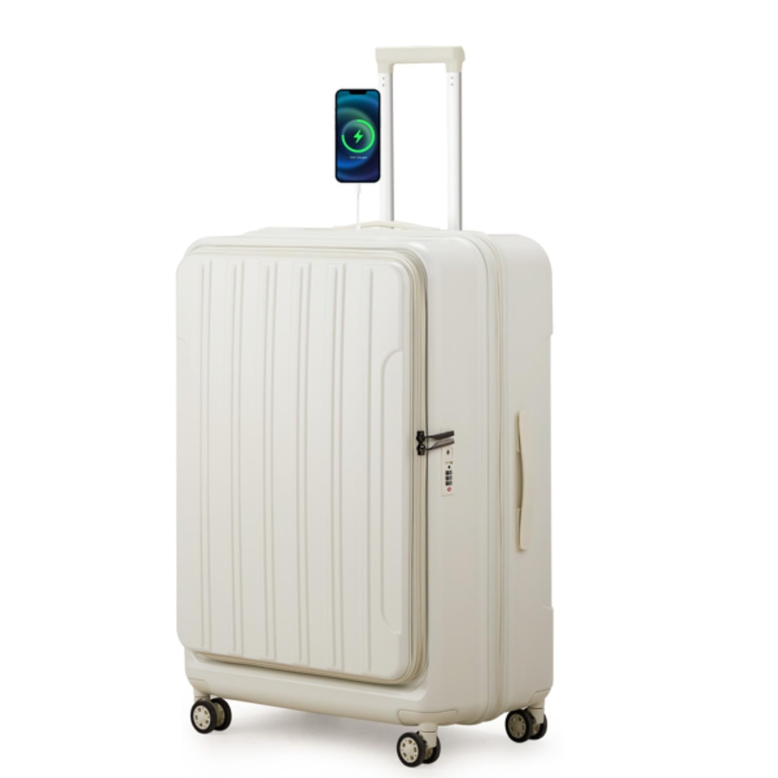 Generic Generic Single Luggage, Suitcase, Expandable, Vertical Stripes ...