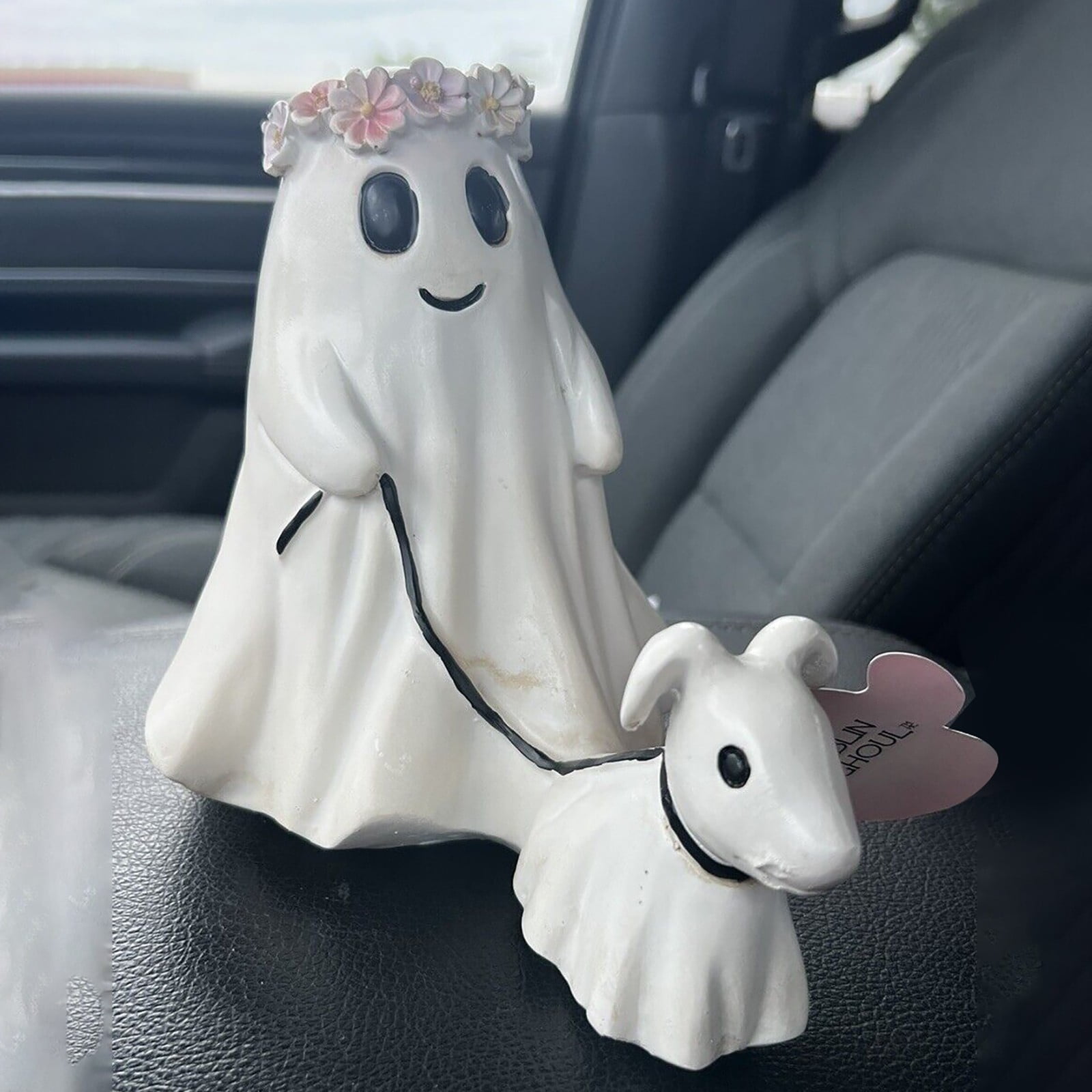 Generic Ghost Walking Dog Statue, Spooky Ghost Dog Halloween Figurine ...