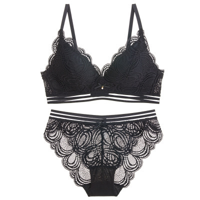 Generic Girl Wireless Lace Bra Suit Sweet Triangle Cup Sexy Push up ...