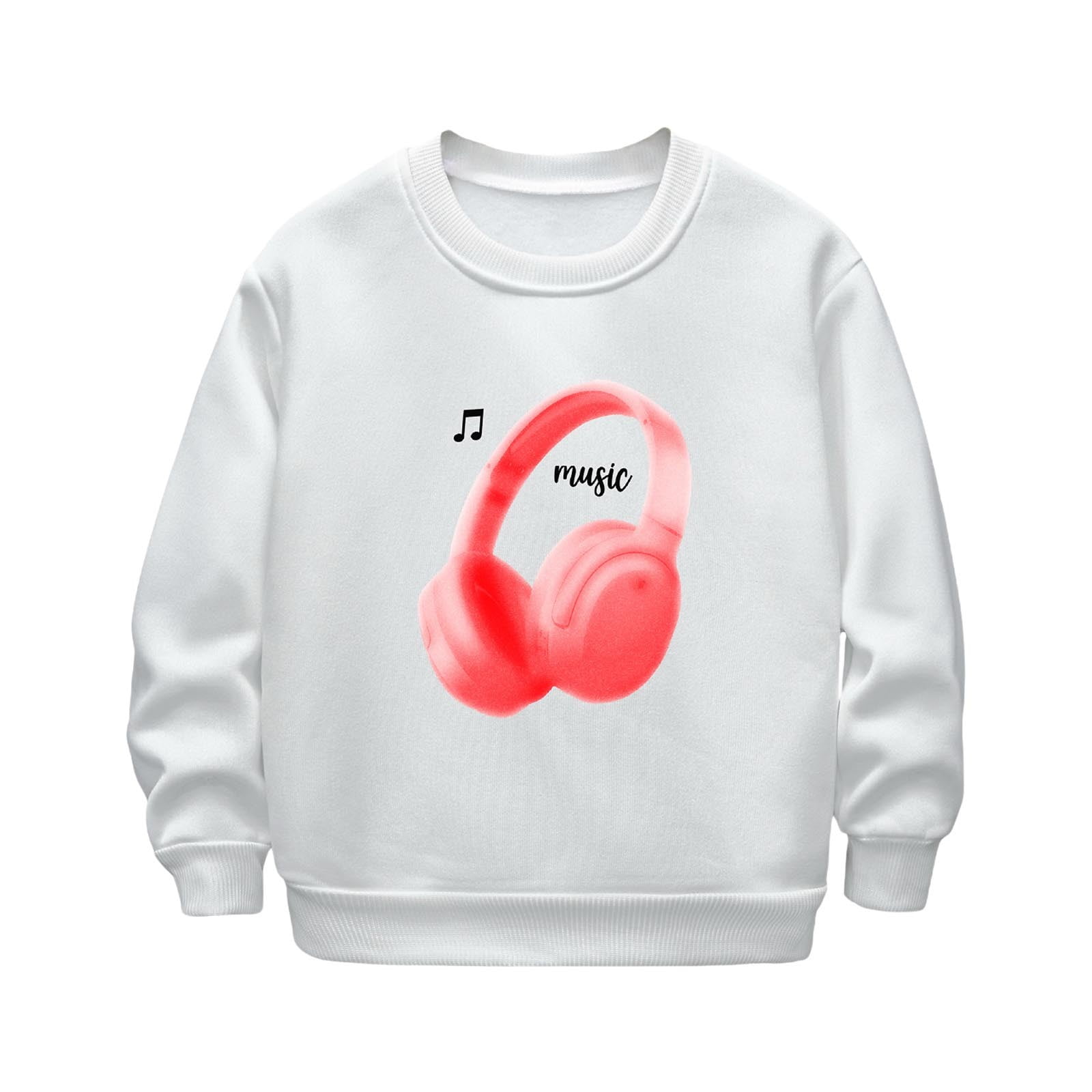 Generic Girls Boys Strawberry Print Fleece Sweatshirt Casual Crewneck ...