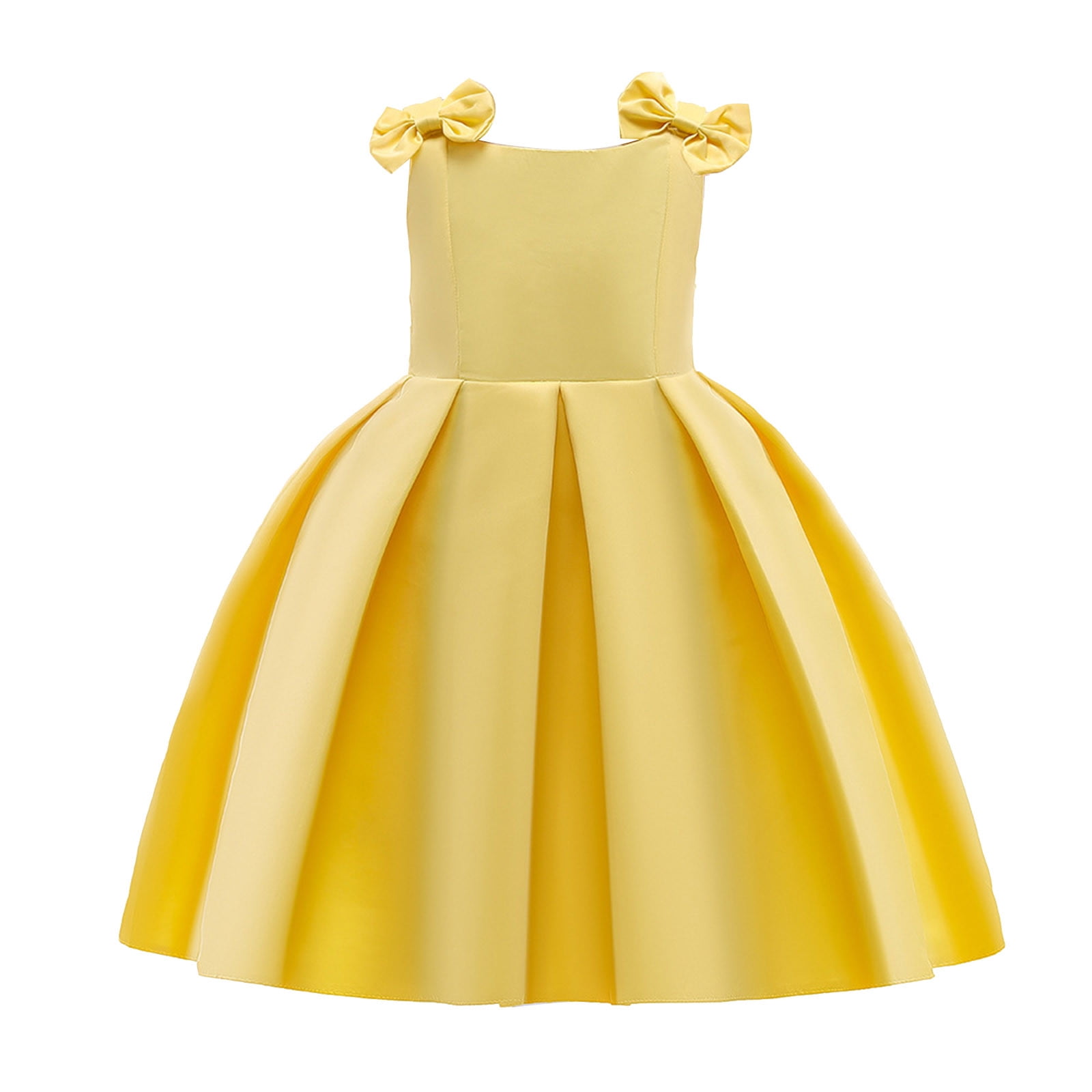 Generic Girls Gowns Kids Toddler Baby Girl Spring Summer Solid Ruffle ...