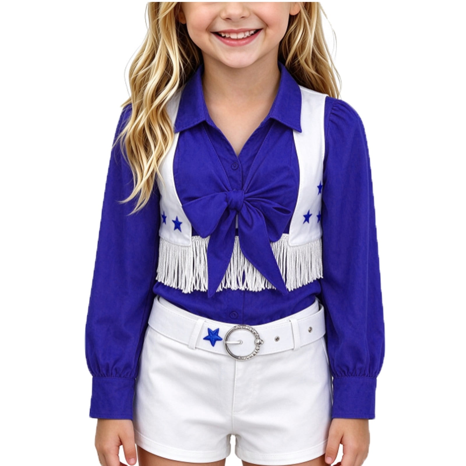Generic Girls Star Cheerleader Outfit Cowboys Outfit School ...