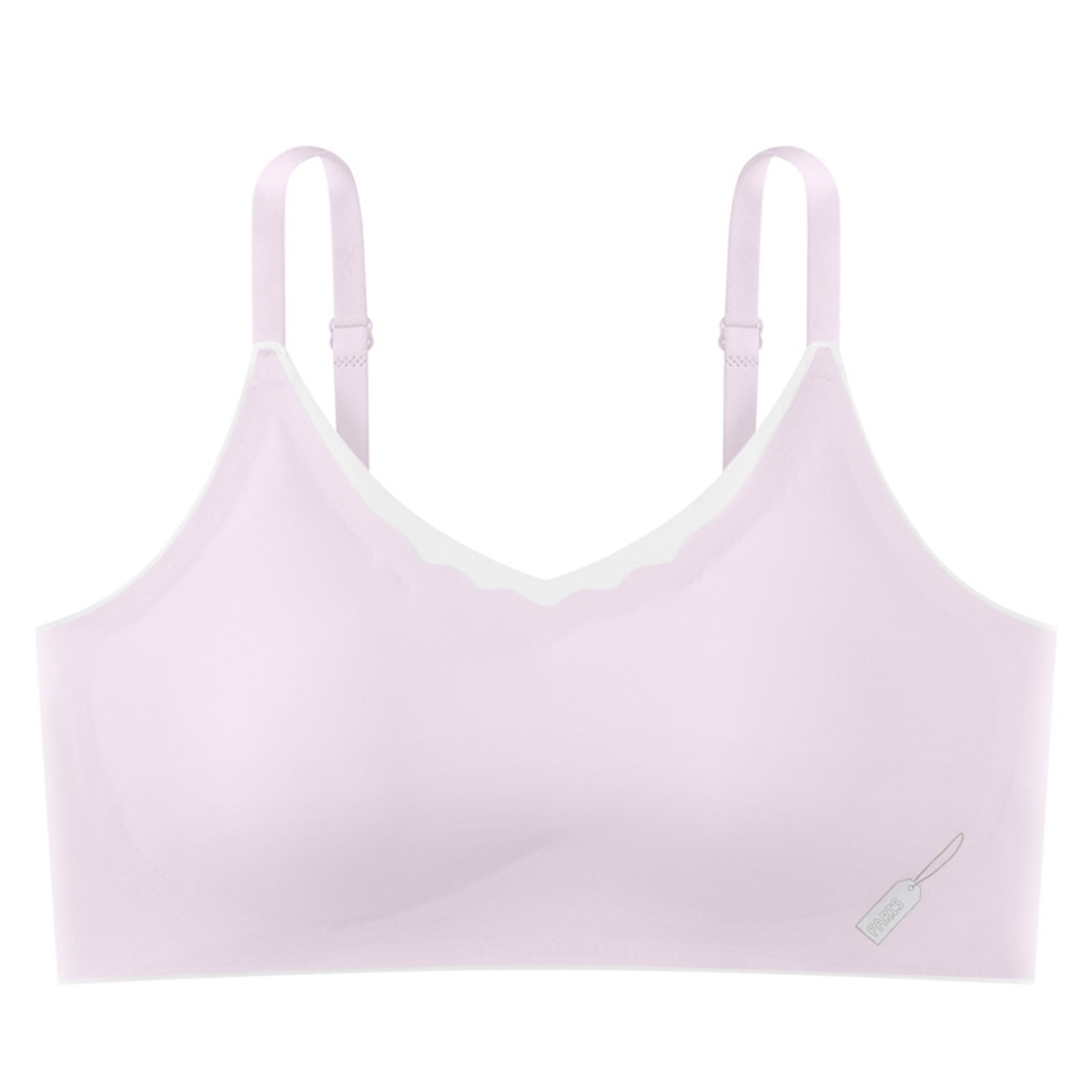 Generic Girls Tank Top with Built in Bra Soft Ice Silk Mixed Colours ...