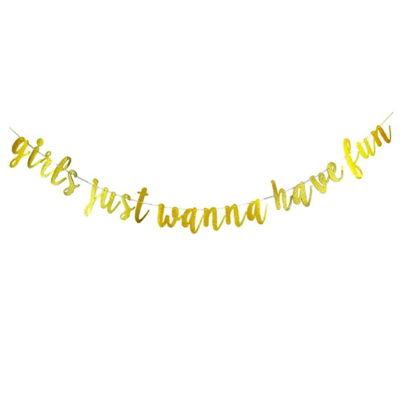 Generic Girls' Themed Party Banner, Bachelorette Party Sign, Gold ...