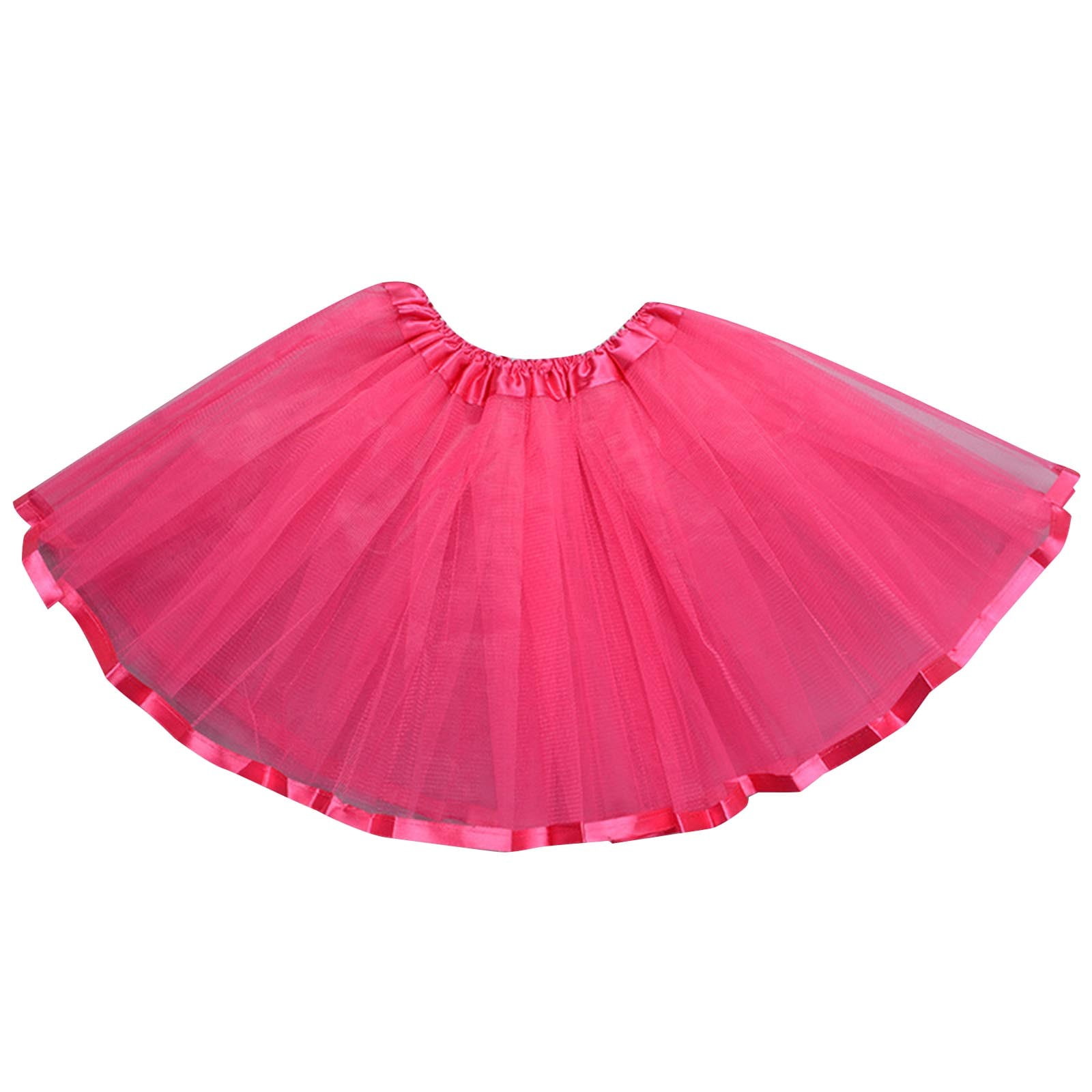 Generic Girls Tulle Skirt Tutu Classic Elastic 3 Layered Underskirt ...