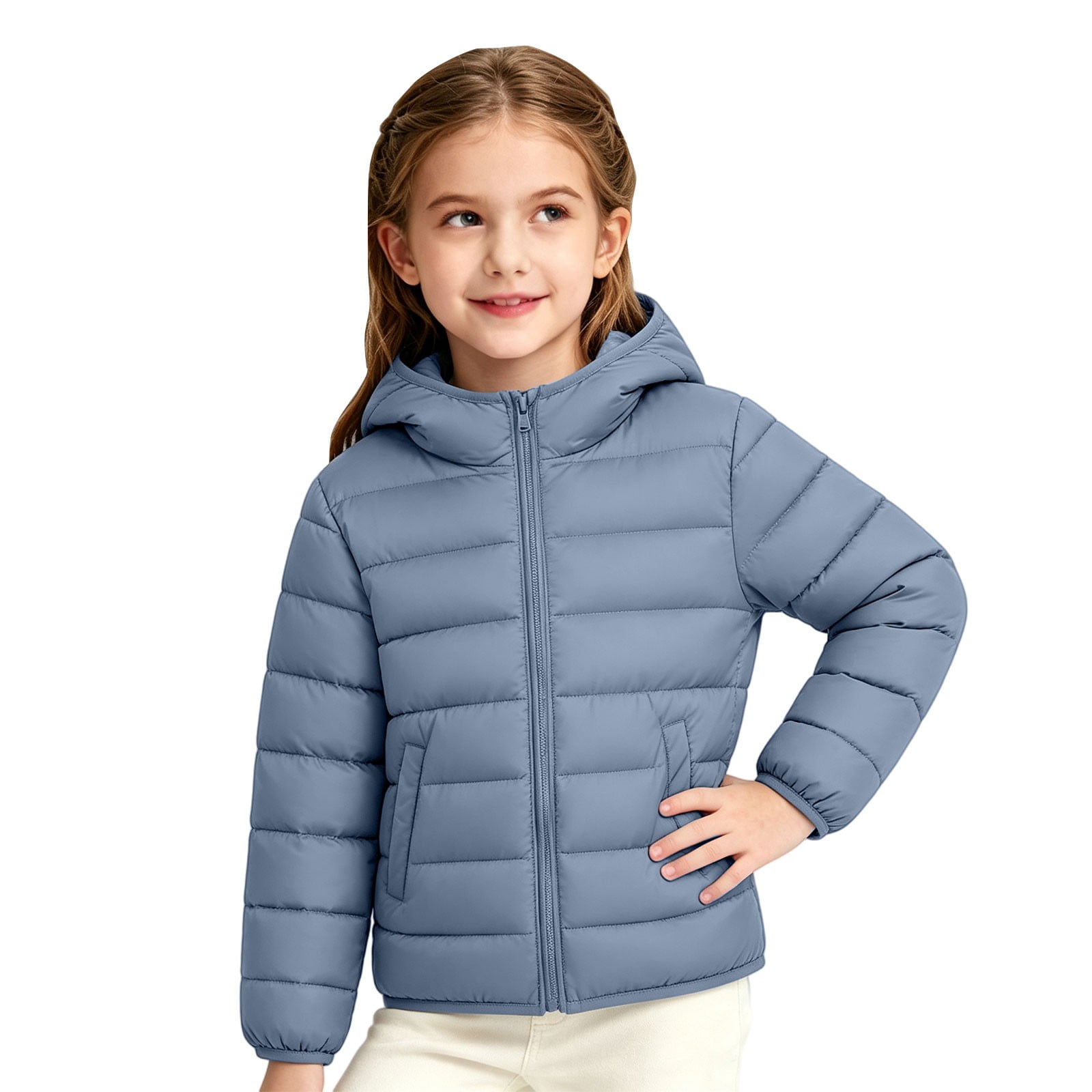 Generic Girls Winter Down Coat Lightweight Hooded Puffer Jacket Boys ...
