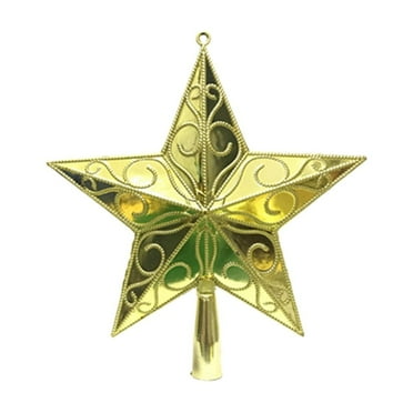 Gold Glitter Miniature 5 Point Star Tree Topper - 4 x 4.75 Inches 2/PK ...