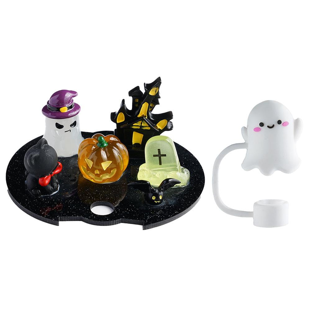 Generic Halloween Ghost Tumbler Name Plate Lid Topper with Ghost Straw ...