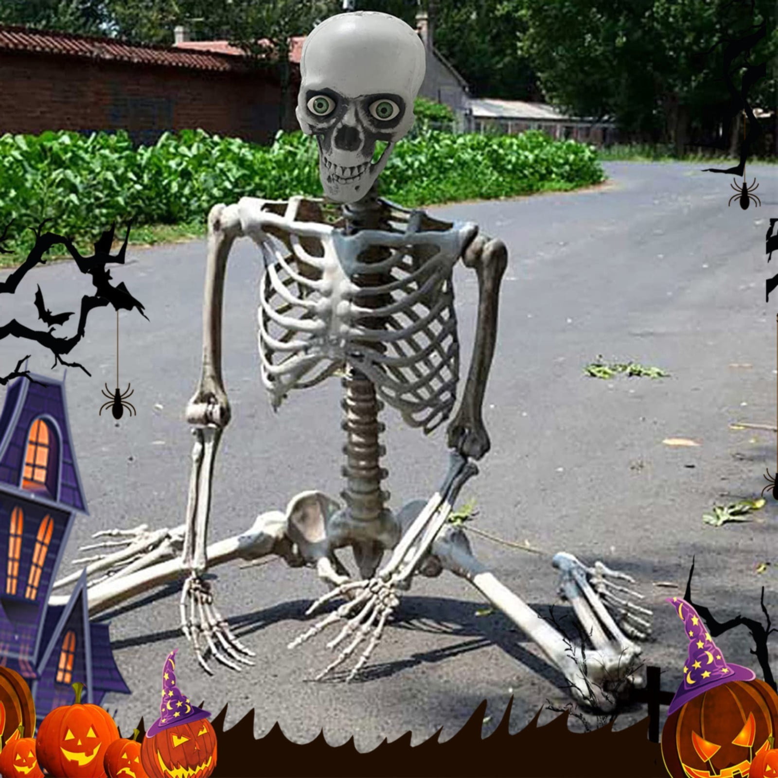 Generic Halloween Skeleton Prop Decor Full Body Life Size Human Bones ...
