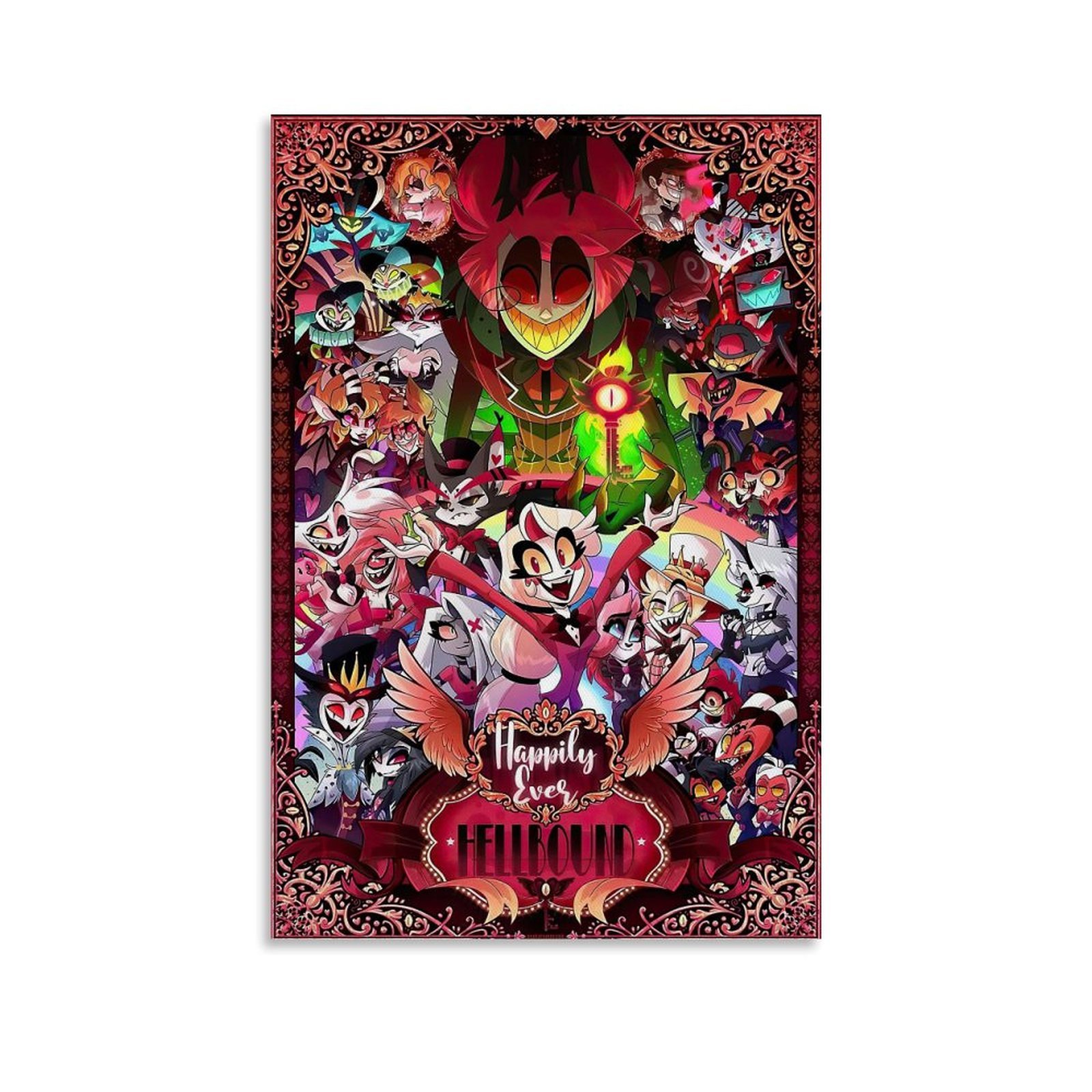 Generic Helluva Boss Hazbin Hotel Anime Poster Wall Art Canvas ...
