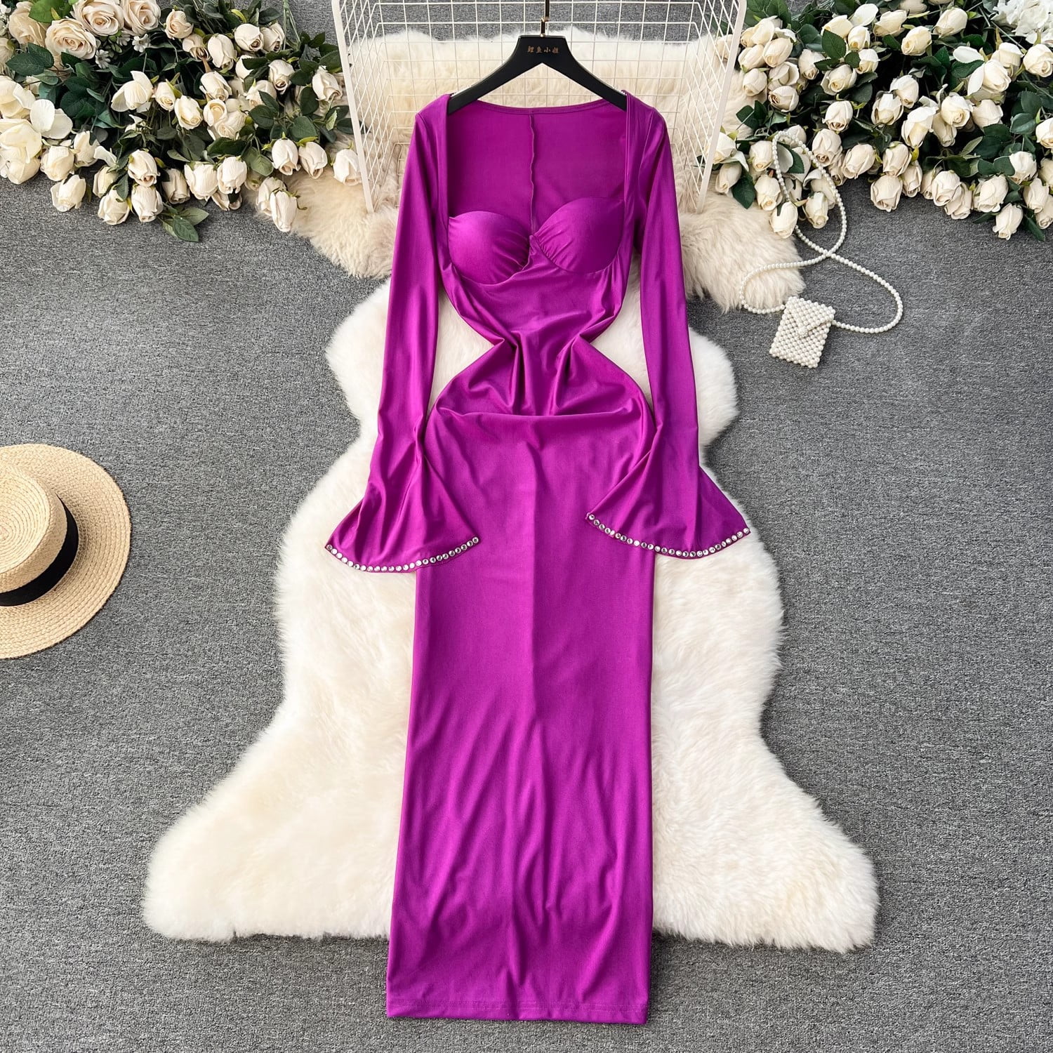 Generic High Sense Adult Lady like Woman Wear Light Luxury Diamond ...