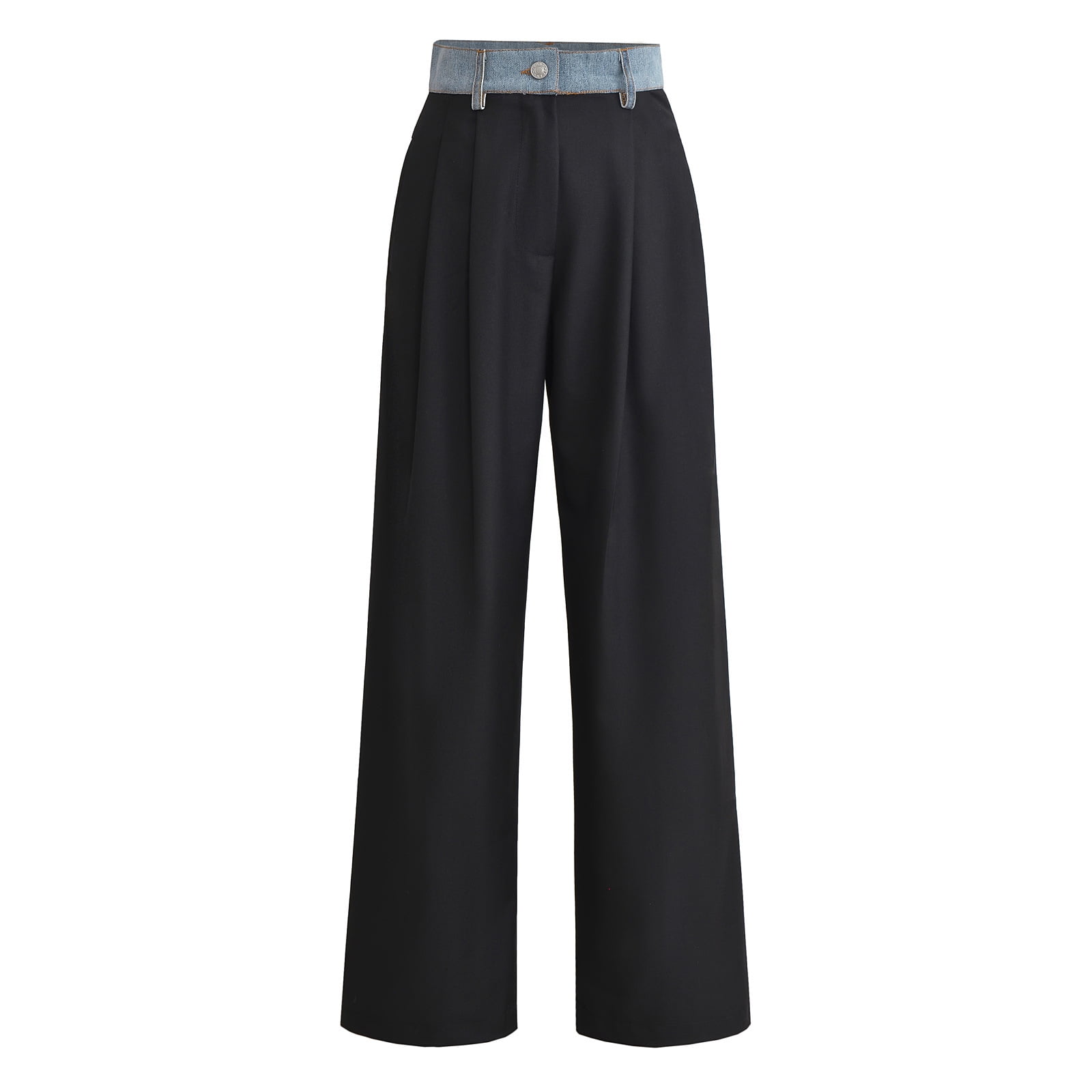 Generic High Waist Draped Suit Pants Women's Wide Leg Slimming Trousers ...