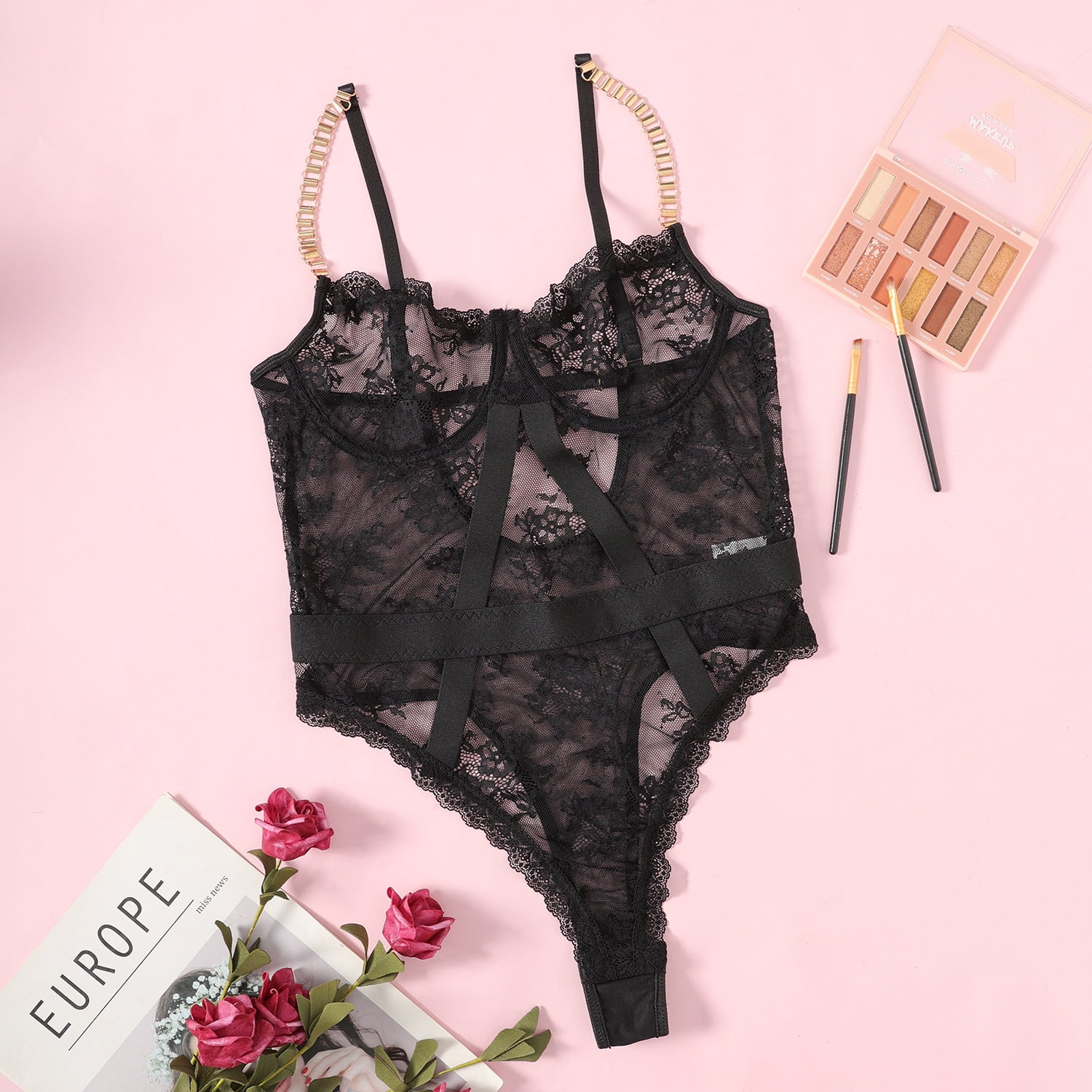 Generic Ins High-Profile Figure Sexy Sheer Mesh Nightclub Sexy Lingerie ...