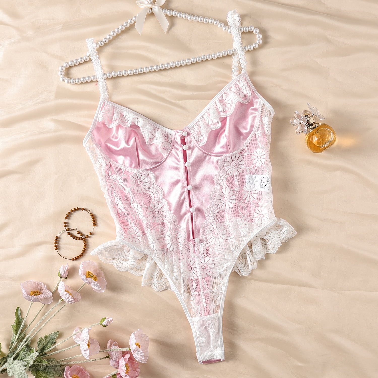 Generic Ins Internet Celebrity Nightclub Hot Girl Sexy Embroidery Hollow Breasted Sexy Underwear ...