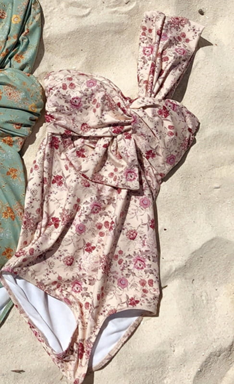 Generic Ins Style Swimsuit 2025 New Sexy Small Floral One-Shoulder ...