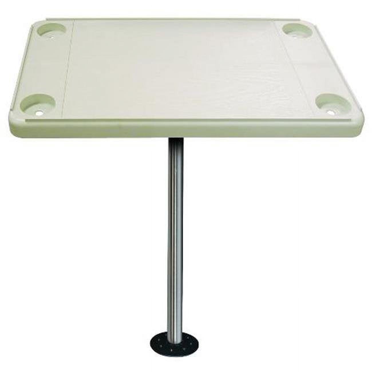 JIF Marine Ivory Rectangular Pontoon Boat Tables with Cup Holders - DSH ...