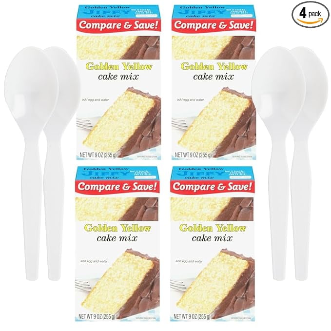 Generic Jify Golden Yellow Cake Mix, 9 Oz Box, (Pack Of 4) With Bonus 4 ...