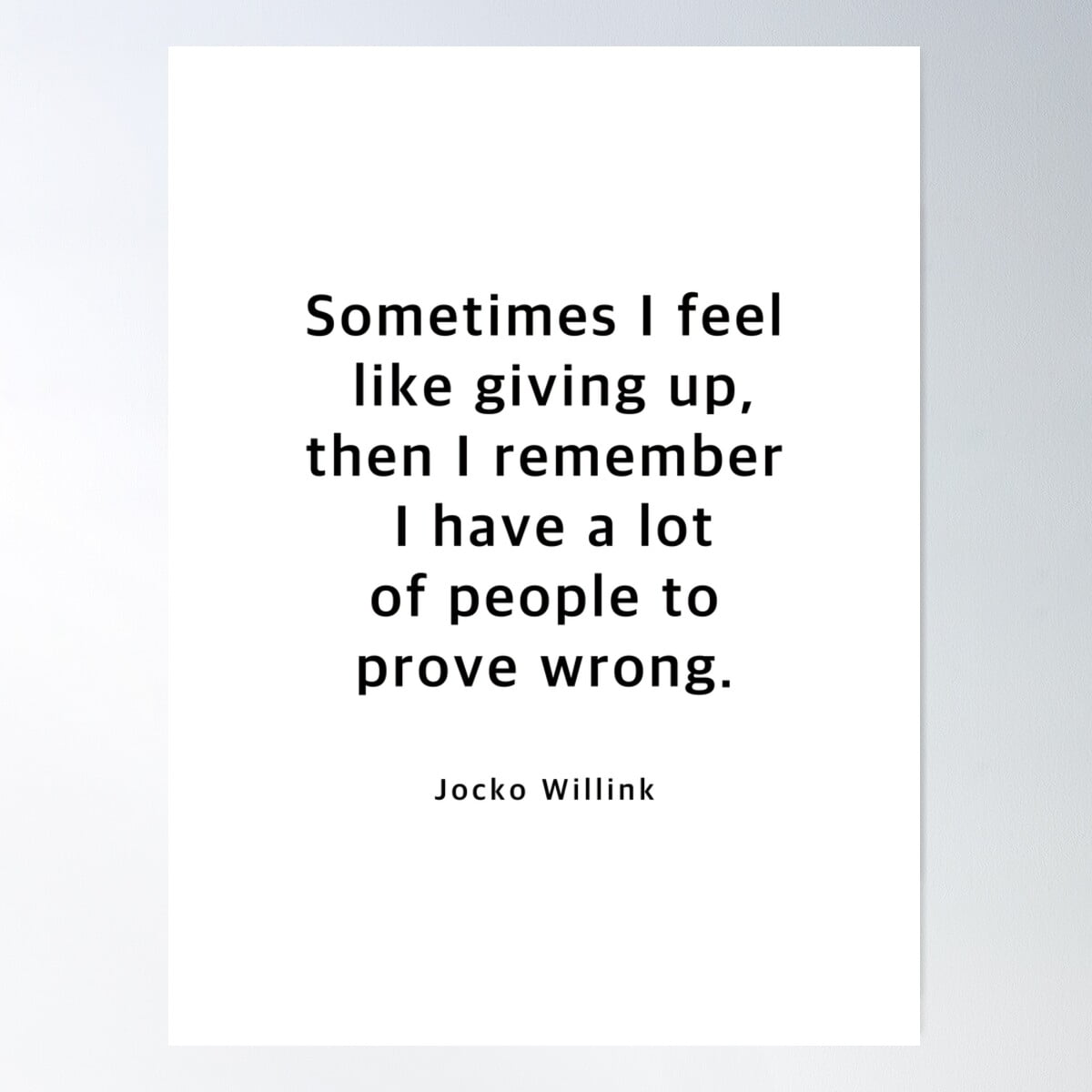 Generic Jocko Willink Quote Poster Wall Art, Modern Wall Decor For ...