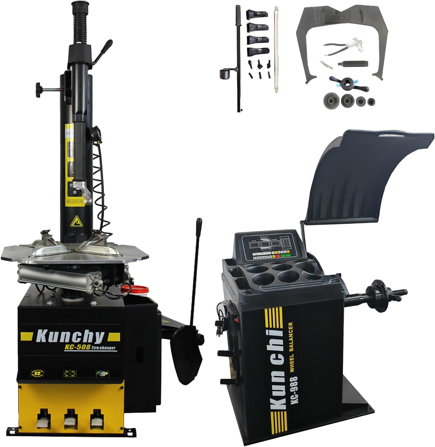 Generic KC 1.5HP Tire Changer Wheel Changers Machine Balancer Rim Clamp ...