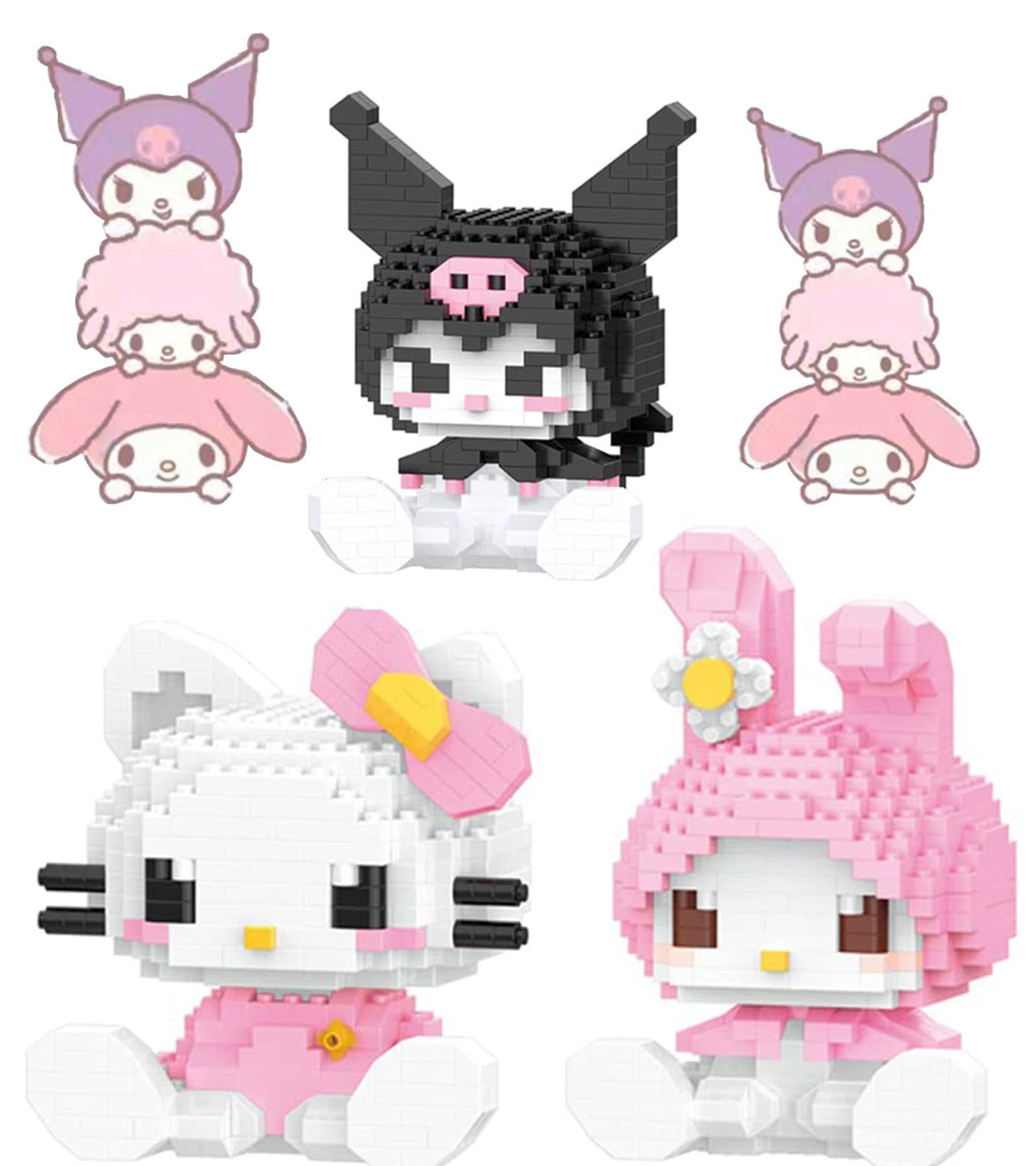 Generic Kawaii Anime Micro Building Blocks Set, 3D Mini Cute Anime ...