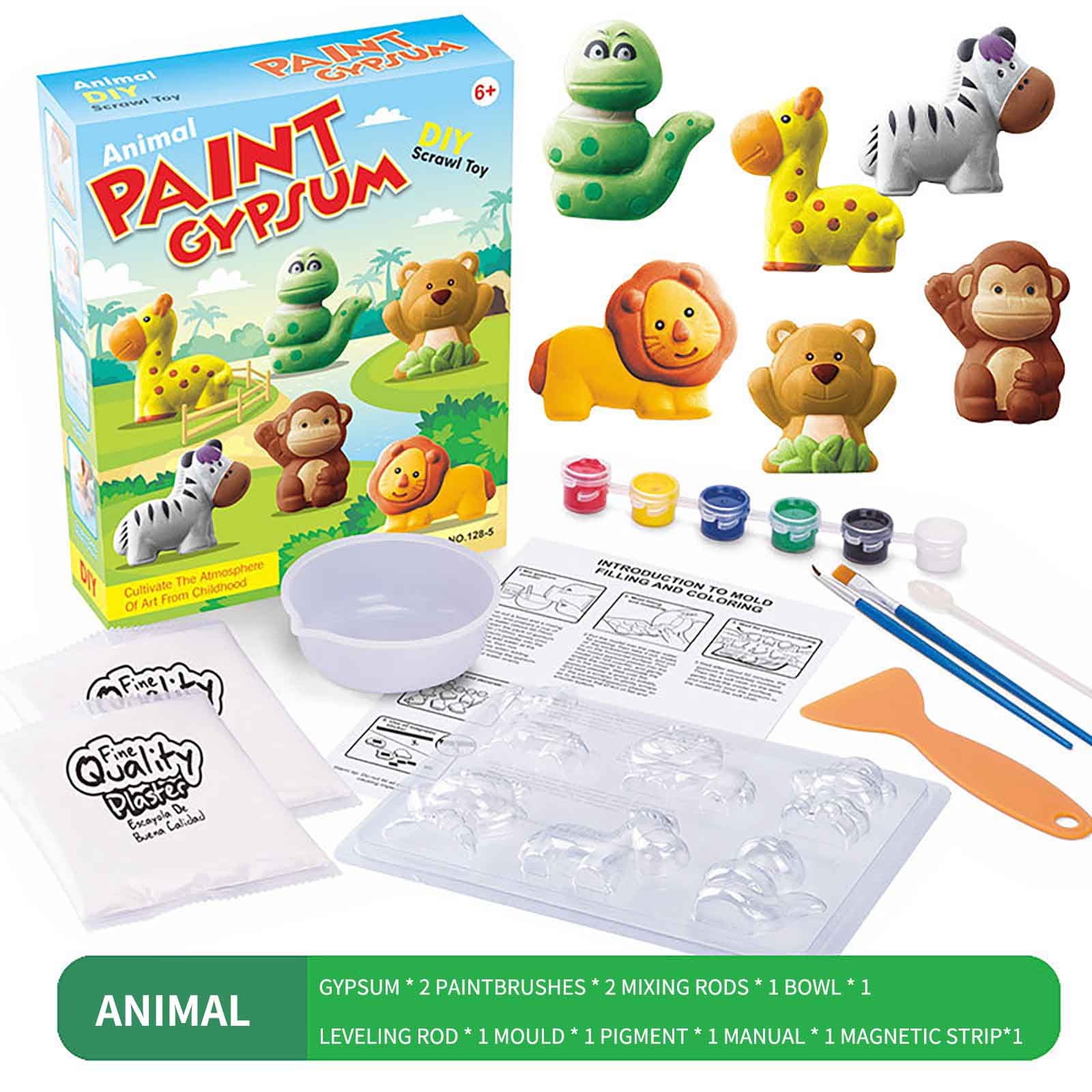Generic Kids Arts and Crafts Set Painting Kit, Plaster Painting Craft ...