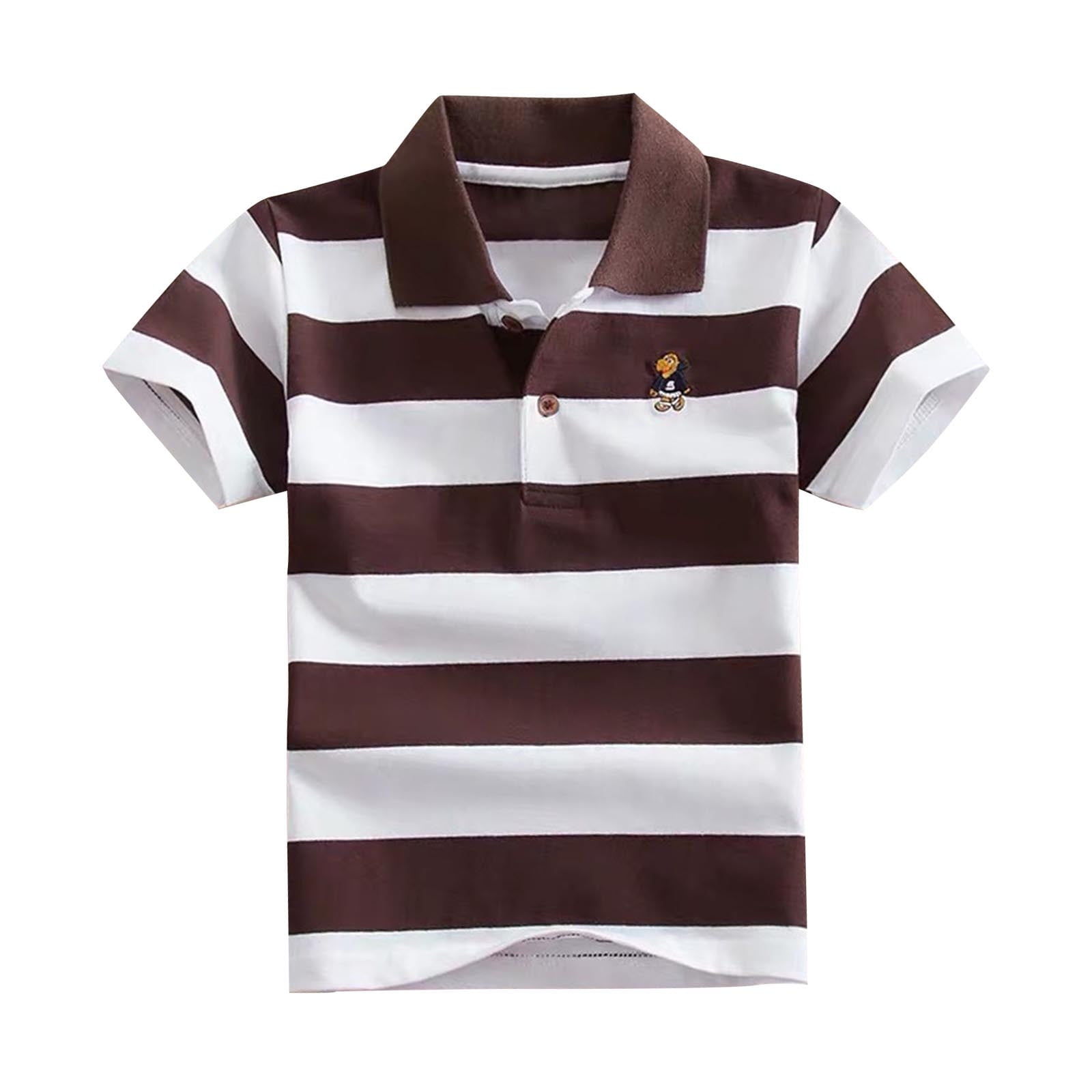 Generic Kids Boys Girls Polo Collared Shirt Cotton Short Sleeve Cute ...
