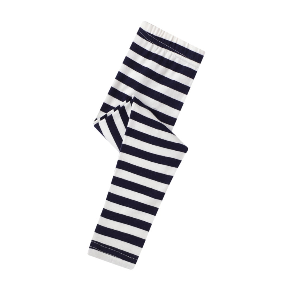Generic Kids Girls Mid-Waist Fitness Stripe Print Leggings Yoga Sports ...