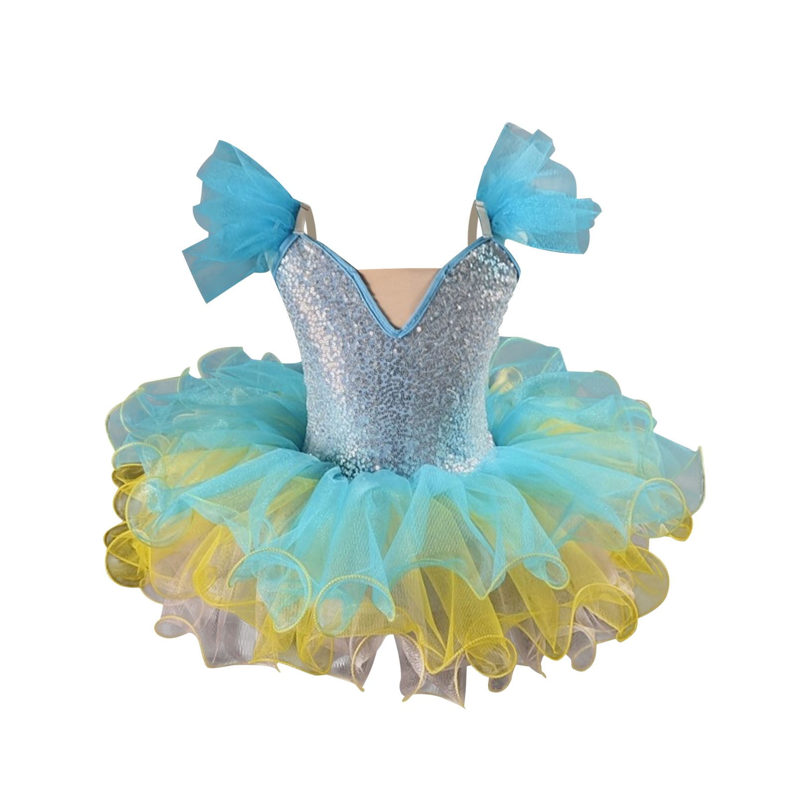 Generic Kids Girls Swan Lake Performance Costume Dress Sequins Ballet ...