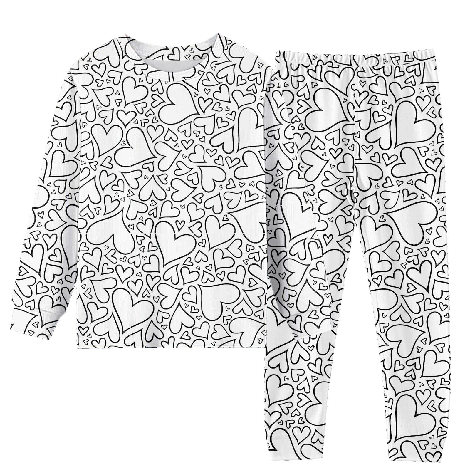 Generic Kids Pajama Sets Colorable Pajamas DIY Hand Painted Homewear ...