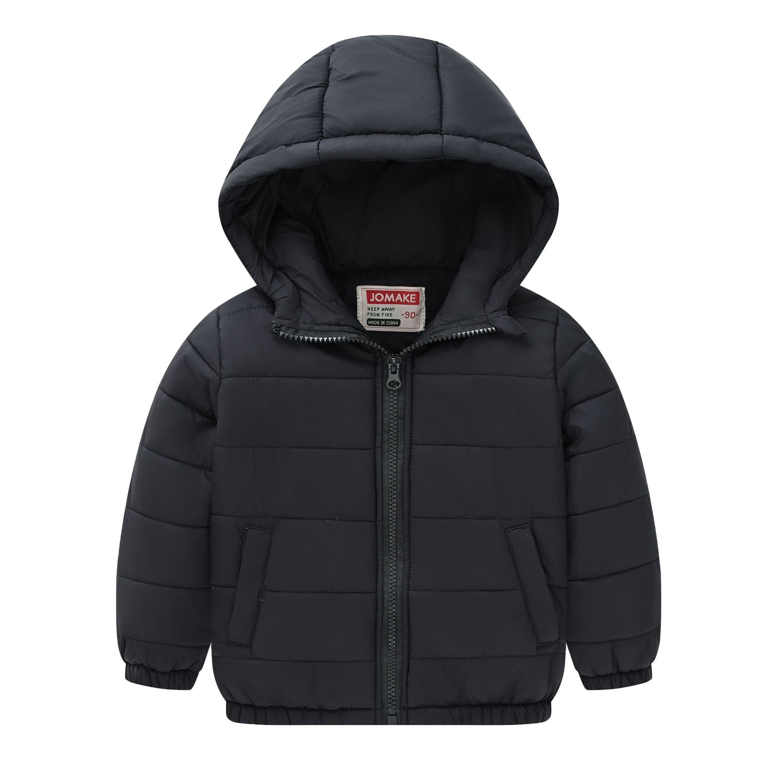 Generic Kids' Thick Warm Cotton Padded Jacket With Hood Kids' Windproof ...