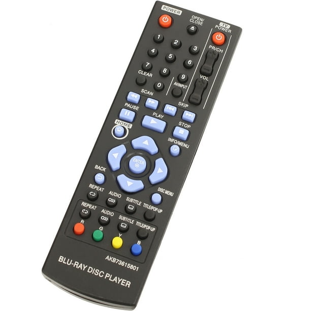 Generic LG AKB73615801 Blu-ray Player Remote Control BD220 / BP125 ...