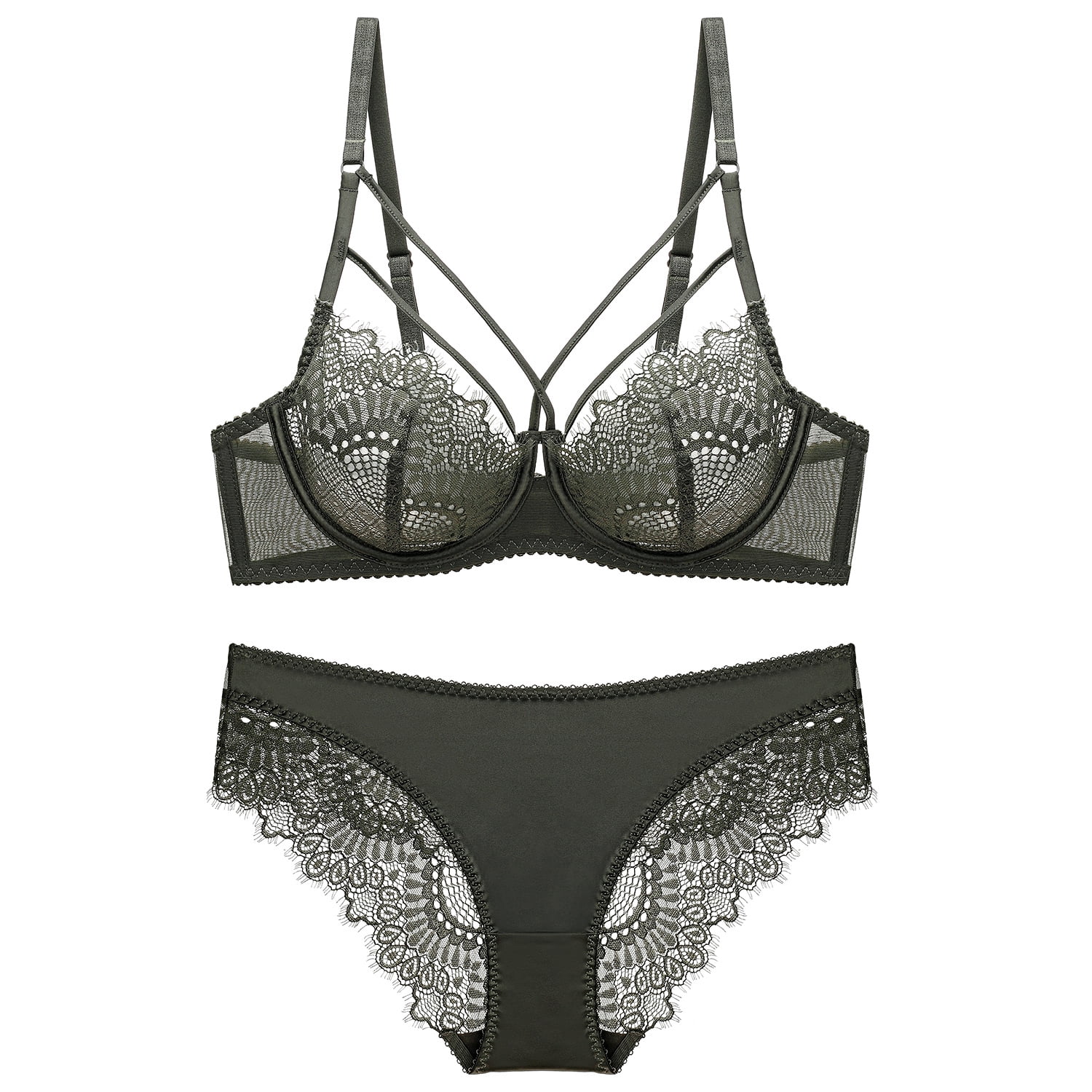 Generic Lace Bra Lady Sexy Underwear Bra Set Big Chest Show Small Super ...