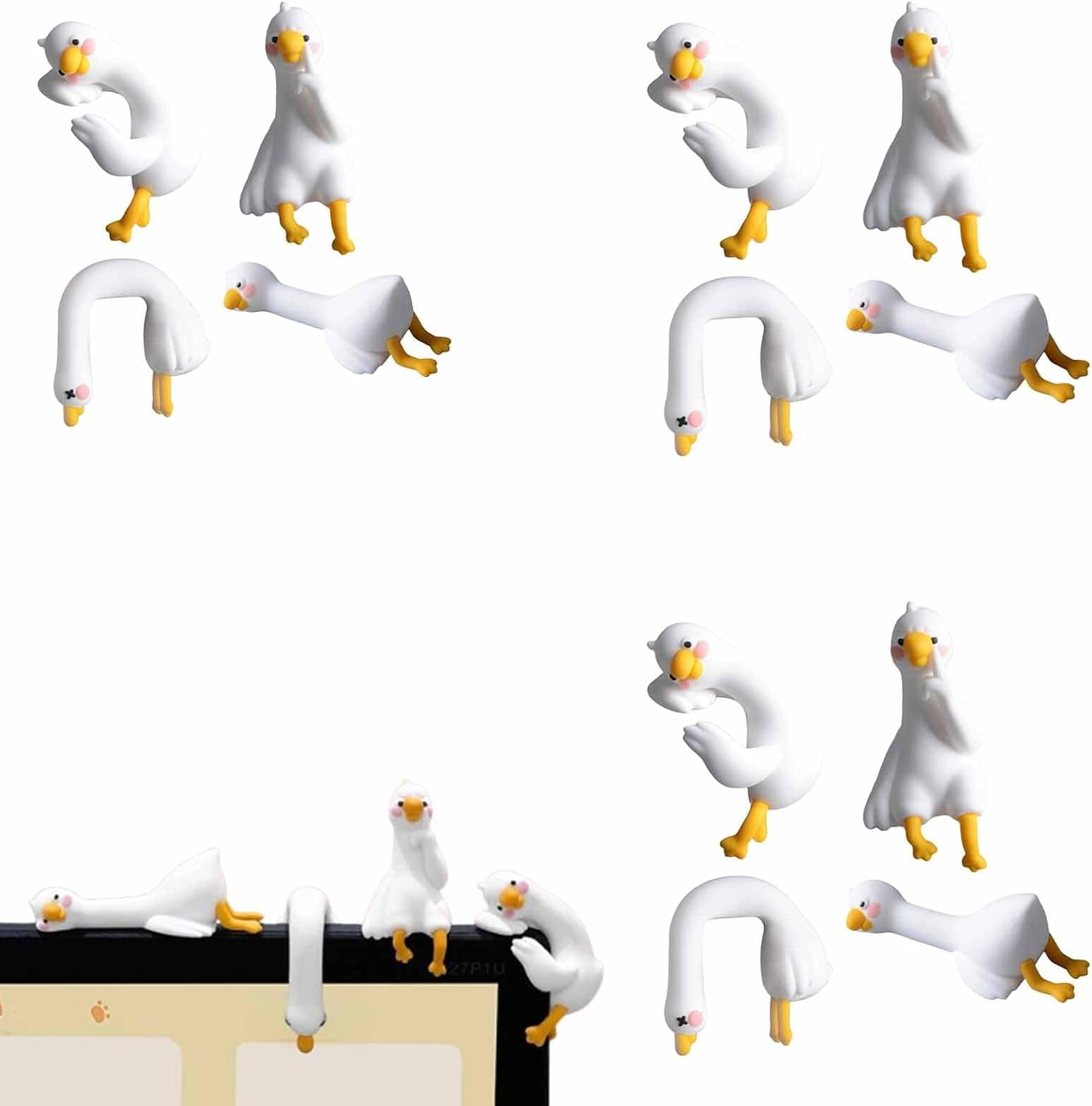 Generic Lazy Duck Computer Decoration, 4/8/12Pcs Mini Resin Duck ...