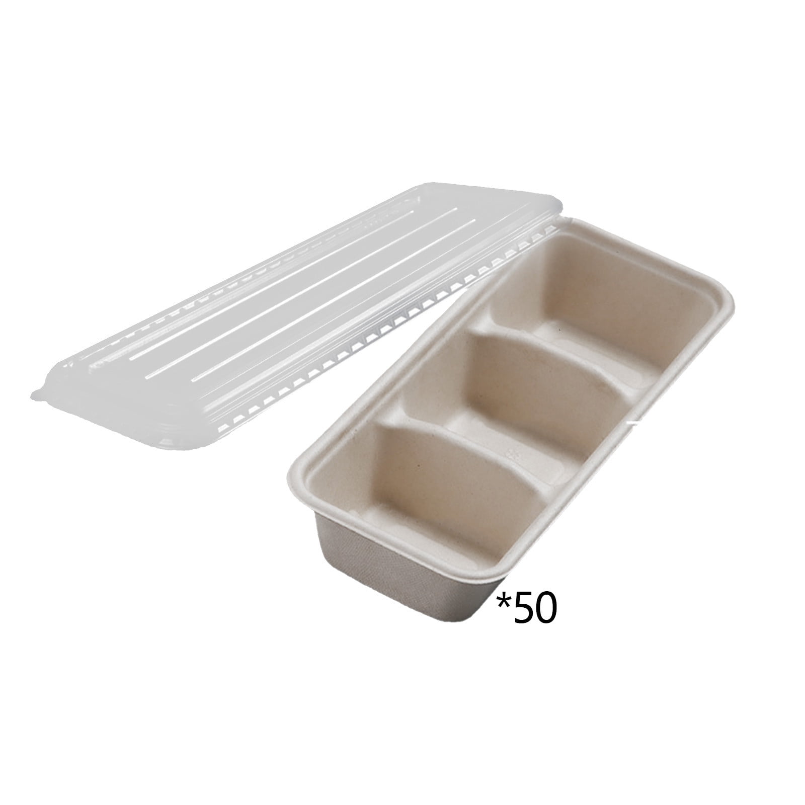 Generic Long Three Compartment Bento Box Dessert Box Sushi Box Cream ...