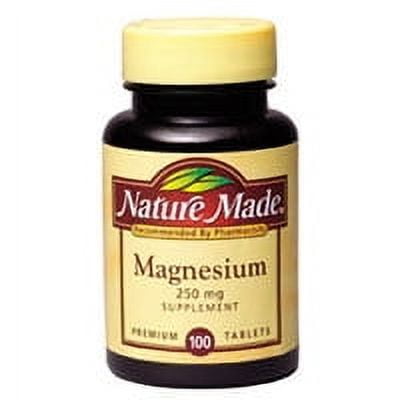 Generic Magnesium 250Mg Dietary Supplement Tablets By Nature Made - 100 ...