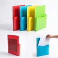 Generic Magnetic Wall File Holder Durable Metal Pocket Dual Mounting ...