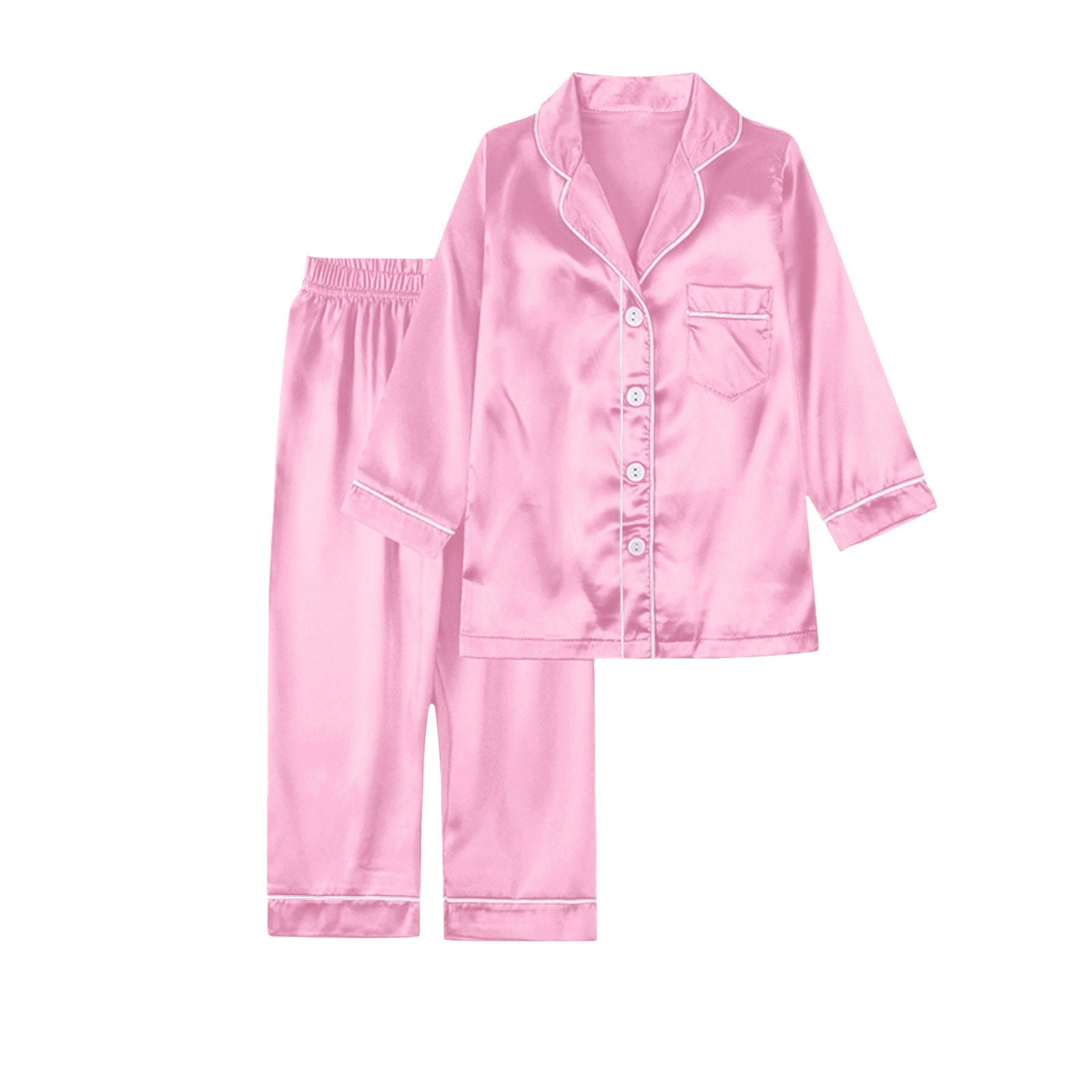 Generic Matching Family Outfits Dad's Christms Pajamas for Family Silk ...