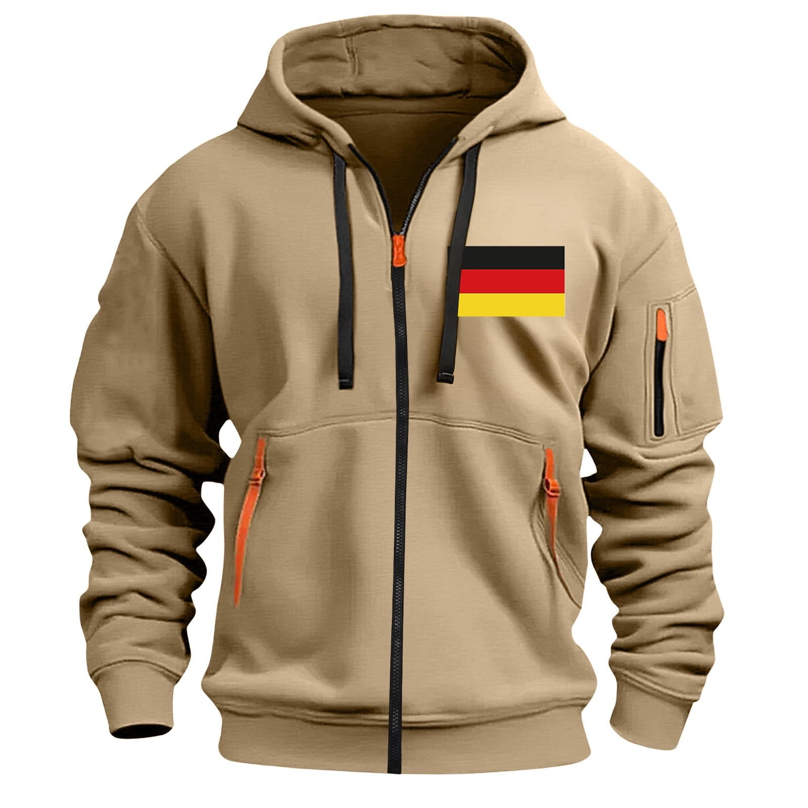 Generic Men's Full Zip Hoodies Hoodie Tactical Workout Long Sleeve ...