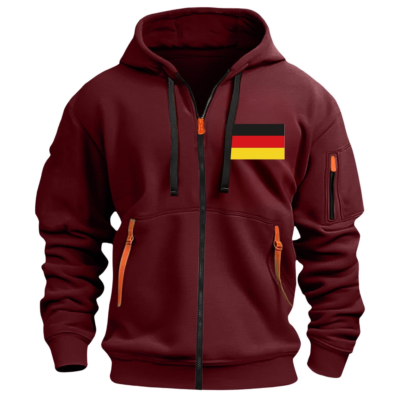 Generic Men's Full Zip Hoodies Hoodie Tactical Workout Long Sleeve ...