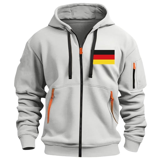 Generic Men's Full Zip Hoodies Hoodie Tactical Workout Long Sleeve ...