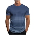 Generic Men's Gradient Color T-Shirt Crew Neck Short Sleeve T-Shirt ...